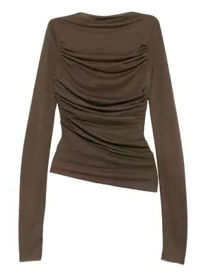 Soeur Gaia Gathered Top Brown