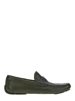FERRAGAMO Penny-slot Leather Loafers - Brown
