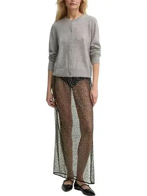 SAMSOE SAMSOE Beaded Mesh Skirt