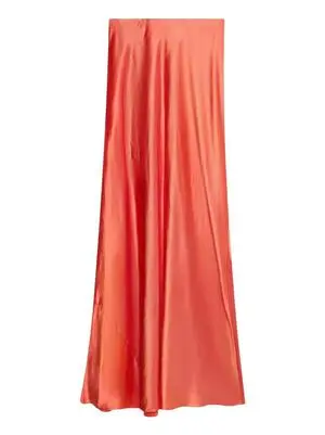 Vince Satin Bias-cut Maxi Skirt - Orange