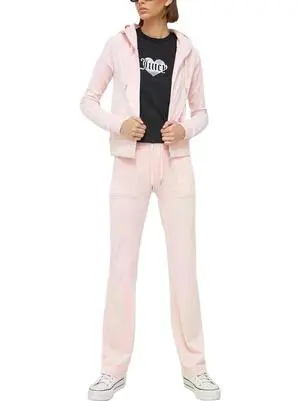 Juicy Couture Embroidered-Logo Hoodie Pink