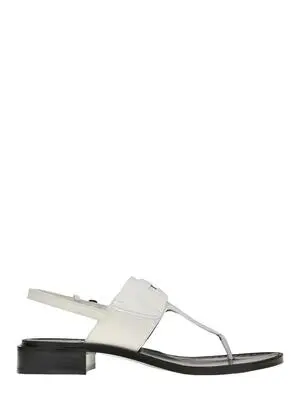 FERRAGAMO Nya Leather Ankle-strap Sandals - White