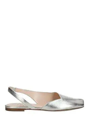 Agl Slingback Square-toe Flats - Grey