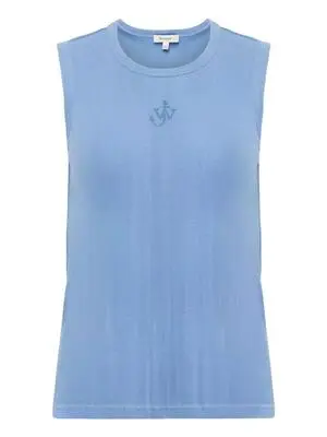 JW Anderson Logo-embroidered Tank Top - Blue