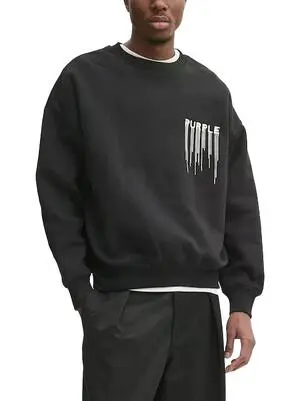 PURPLE BRAND Drip-effect Logo Sweatshirt - Black