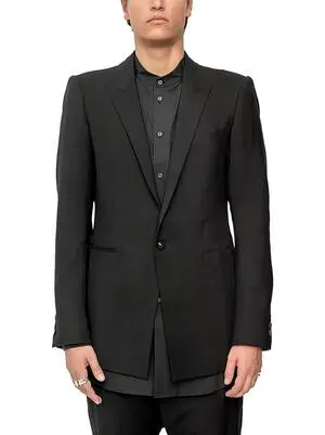 DEVOA Single-button Tailored Suit Jacket