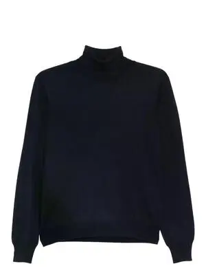 Tagliatore Turtleneck Wool Sweater - Blue