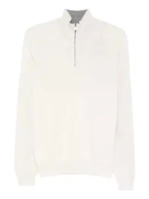 Corneliani Half-zip Cashmere Sweater - Neutrals