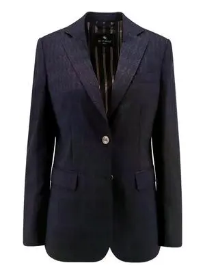 Etro Paisley-patterned Blazer - Blue
