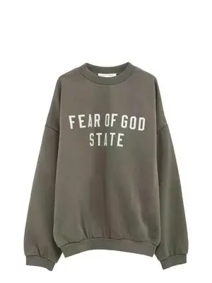 Fear Of God Embroidered-logo Sweatshirt - Green