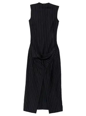 Burc Akyol Striped Sleeveless Midi Dress - Blue