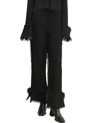 Day Birger Et Mikkelsen Fringed Panelled Trousers - Black