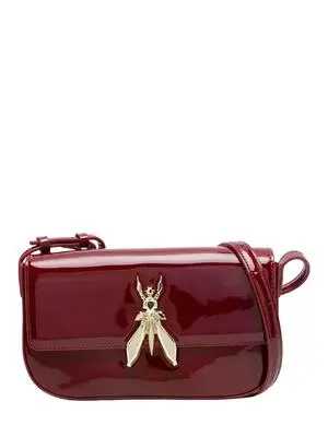 Patrizia Pepe Patent Leather Shoulder Bag - Red