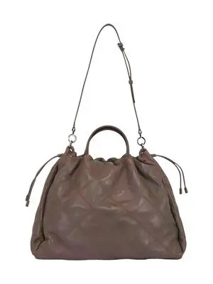 Brunello Cucinelli Large Mellow Leather Tote Bag - Brown