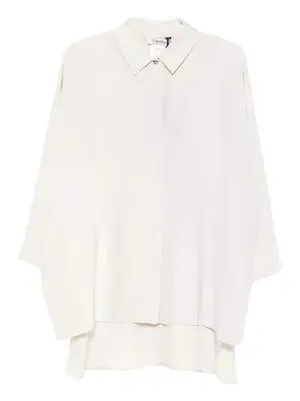 Max Mara Button-down Silk Shirt - Neutrals