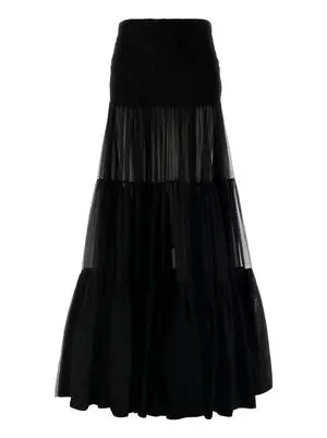 Saint Laurent Crepe Skirt - Black