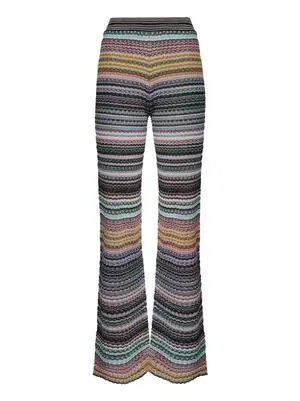 Missoni Striped-pattern Knit Trousers - Blue