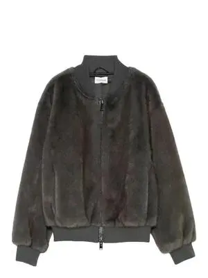 P.a.r.o.s.h Faux-fur Bomber Jacket - Blue