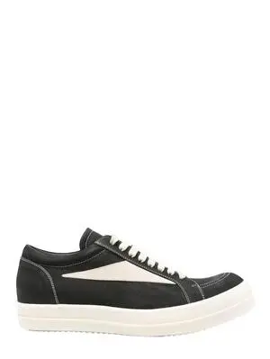Rick Owens Concordians Vintage Low Suede Sneakers - Black/milk