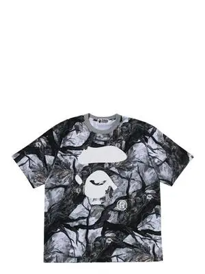 A BATHING APE Tree Edge Camo Ape Face Relaxed Fit Tee Shirt White