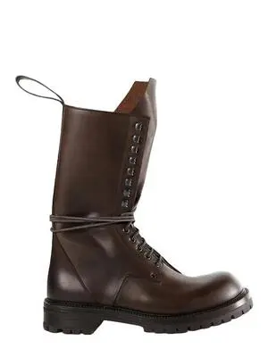 Rick Owens Stivali Army Laced Boot - Brown