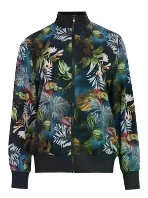 LYGIA & NANNY Floral-print Zip-front Jacket - Blue