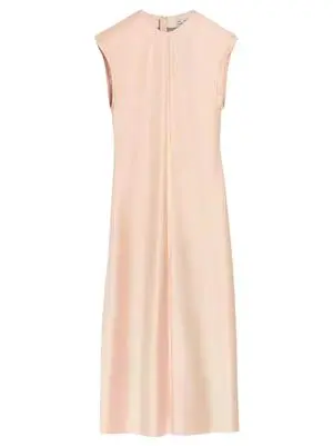 Ami Raw-edge Long Dress - Pink