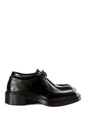 Saint Laurent Lace-up Leather Derby Shoes - Black