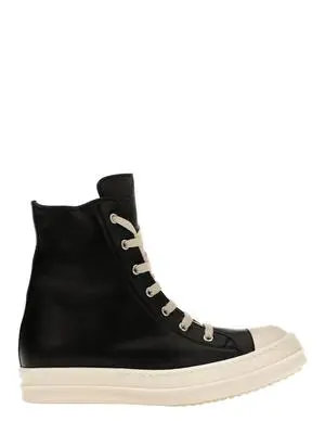 Rick Owens Hollywood High Leather - Black/milk