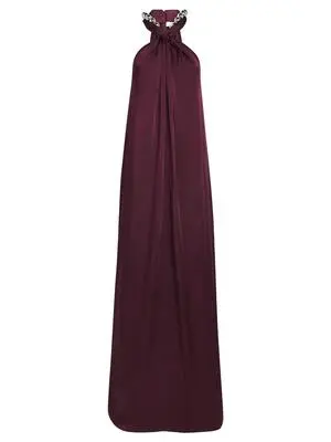 Stella McCartney Satin Halterneck Gown - Burgundy
