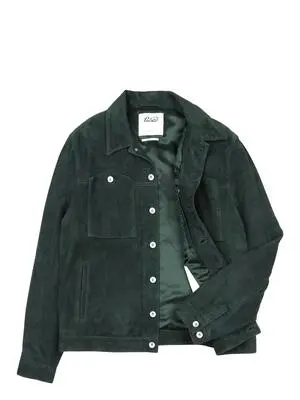 VALSTAR Suede Padded Trucker Jacket - Green