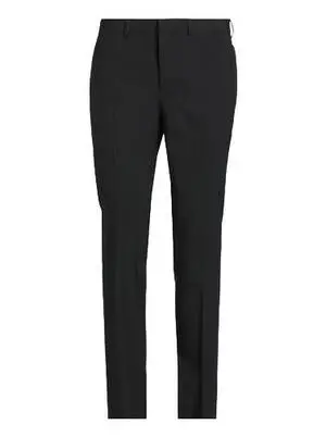 Emporio Armani Tailored Virgin Wool-blend Trousers - Black