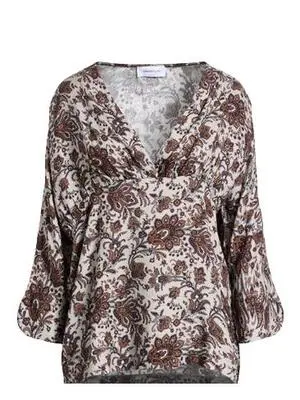 Fabiana Filippi Floral-print Twill Top - Grey