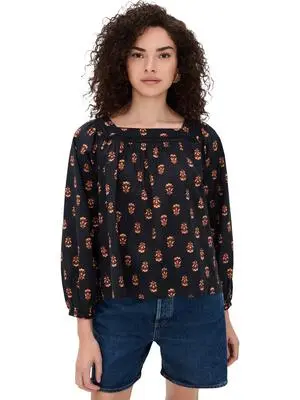 Xirena Mira Floral-print Top - Wheat Stamp