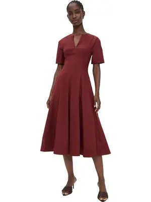 Staud Frances Midi Dress - Sangria