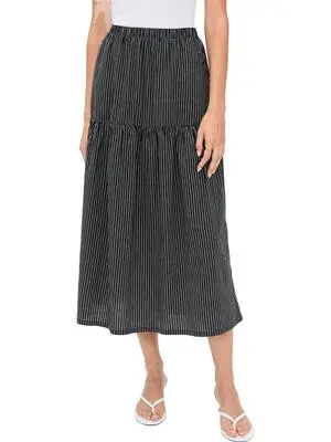 PERFECTWHITETEE Arielle Long Skirt - Black Stripe