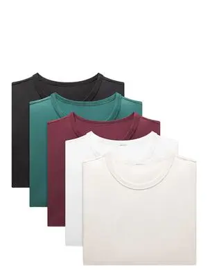 Lululemon Organic Cotton Classic-fit T-shirt - Black/white/light Ivory/deep Marina/burgundy Bay