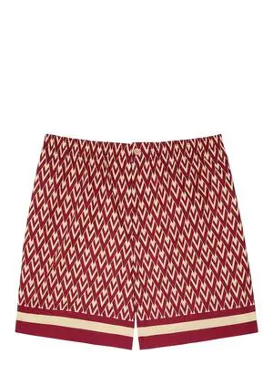 Valentino Garavani Printed Cotton-poplin Shorts - Multicoloured 1