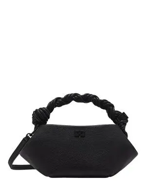 GANNI Mini Twisted-handle Tote Bag - 099 Black