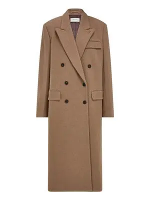 FERRAGAMO Overcoat In Virgin Wool - Beige
