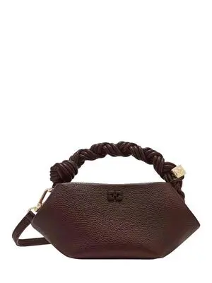 GANNI Mini Twisted-handle Tote Bag - Brown
