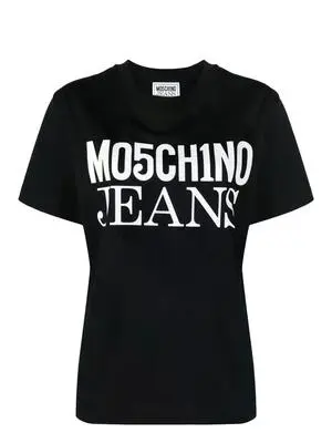 Moschino Print Cotton T-shirt - Black