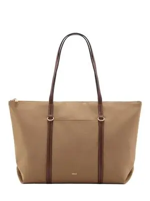 Mango Nylon Shopper Bag - Beige