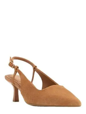 Aldo Adan Pointed Toe Slingback Pump Light Brown