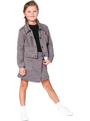 DEUX PAR DEUX Jacquard Knit Houndstooth Jacket - Black And Houndstooth