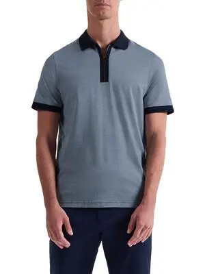 Bugatchi Quarter Zip Polo - Navy