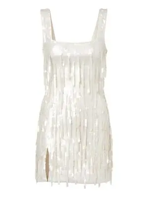 Staud Le Sable Sequined Minidress - White