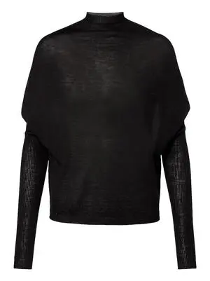 Rick Owens Crater Virgin Wool Sweater - Black