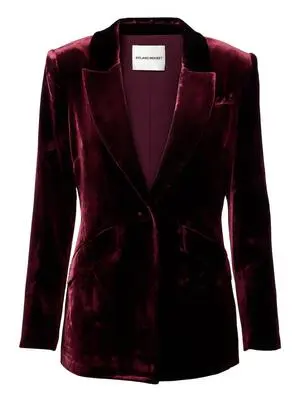 Roland Mouret Velvet Blazer - Burgundy