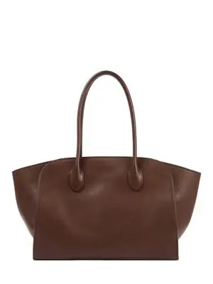 THE ROW The Row Marlo 12 Leather Tote Bag Brown